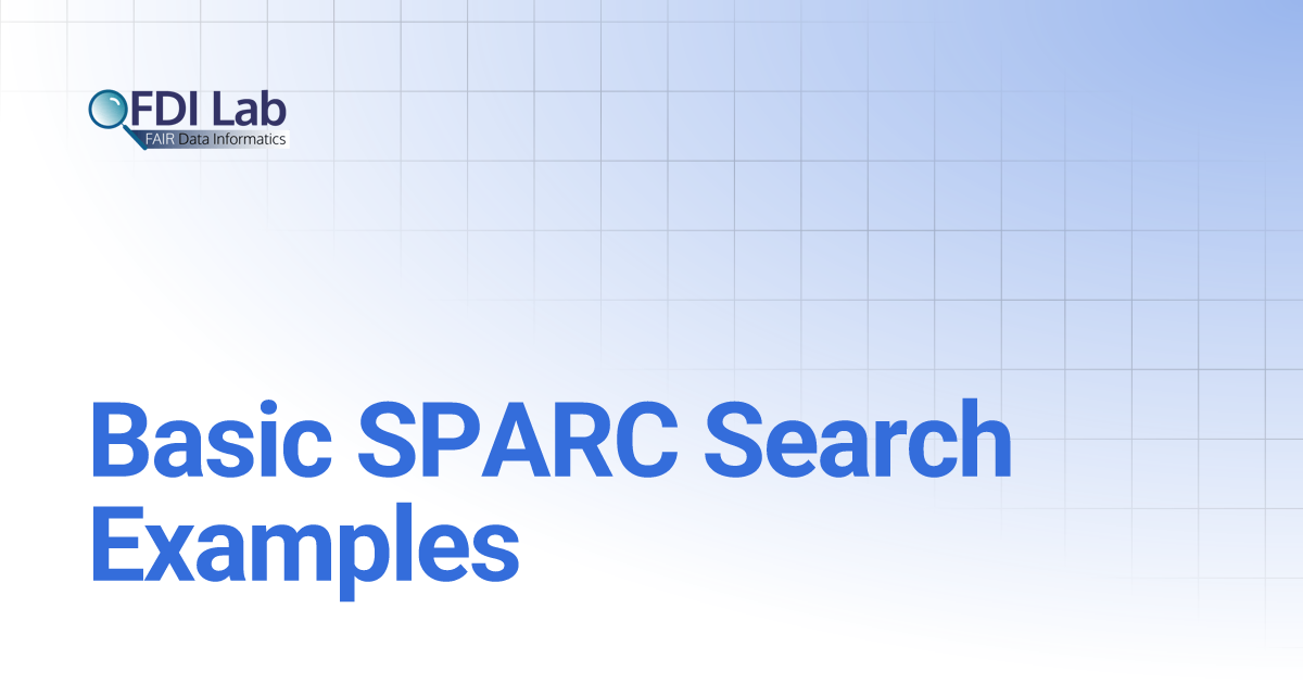 Basic SPARC Search Examples | API Handbook