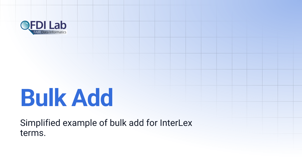Bulk Add | API Handbook
