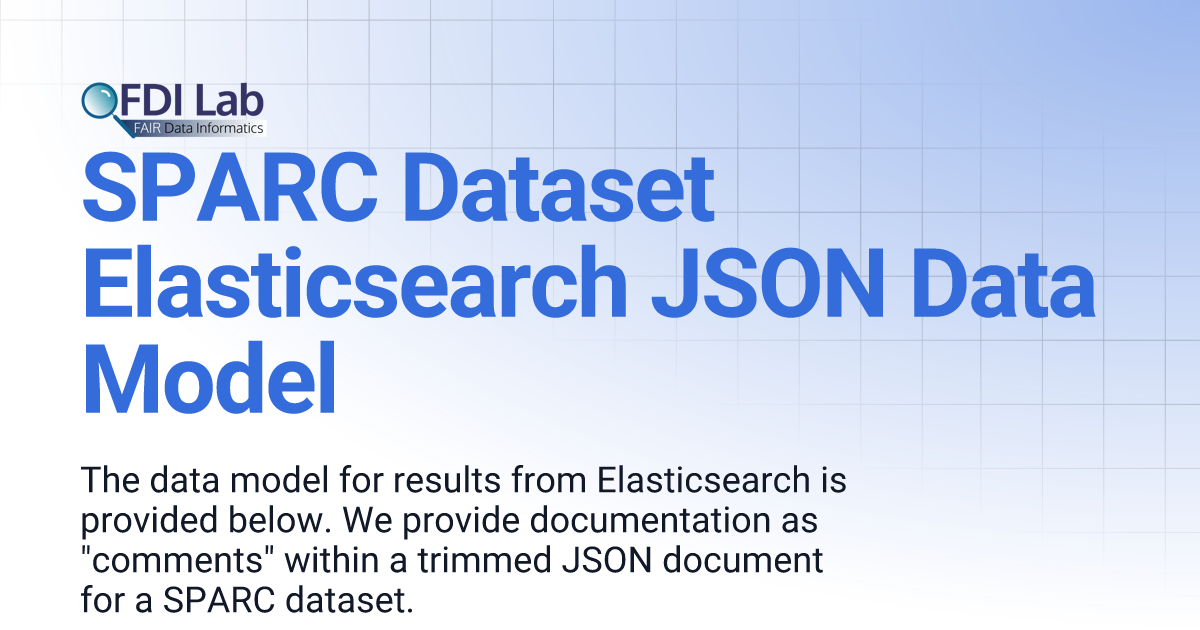 Sparc Dataset Elasticsearch Json Data Model Api Handbook